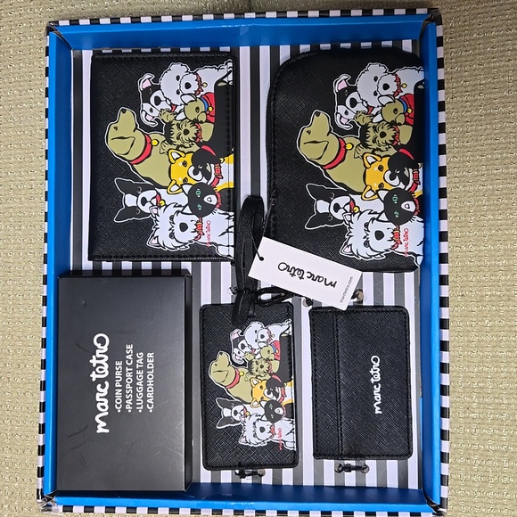 Bags | Marc Tetro 4 Piece Gift Set Black | Poshmark